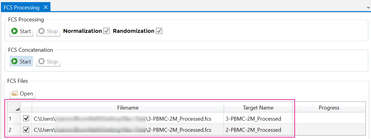 Concatenate FCS Files